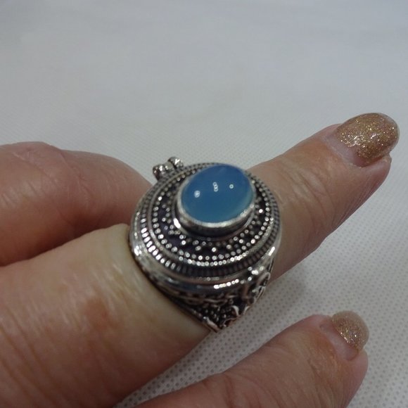 Handmade | Jewelry | Whimsical Blue Chalcedony Poison Box Handmade ...
